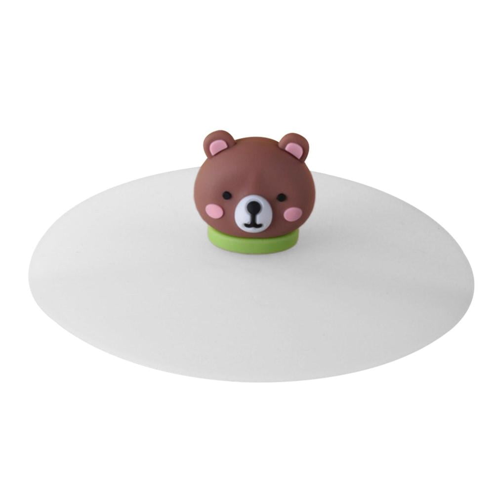 Silicone Cup Covers | Reusable Cute Cartoon Animals Cup Lids | Water ...
