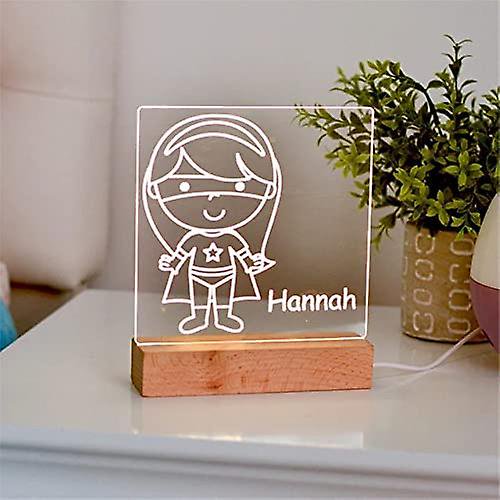 Personalized Led Night Light Customized Name Fairy Butterfly Dinosaur ...