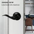 knobelite Privacy Door Lever 5 Pack, Keyless Black Finish, Bedroom ...