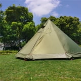 3-4 Person Tipi Hot Tent with Fire Retardant Stove Jack for Outdoor ...