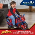 6V Spiderman Motorcycle, Battery Ride on Toy, for Kids, Ages 3 ...