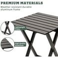 SunnyFeel Aluminum Folding Camping Table, 18 Inch Side Table Small ...