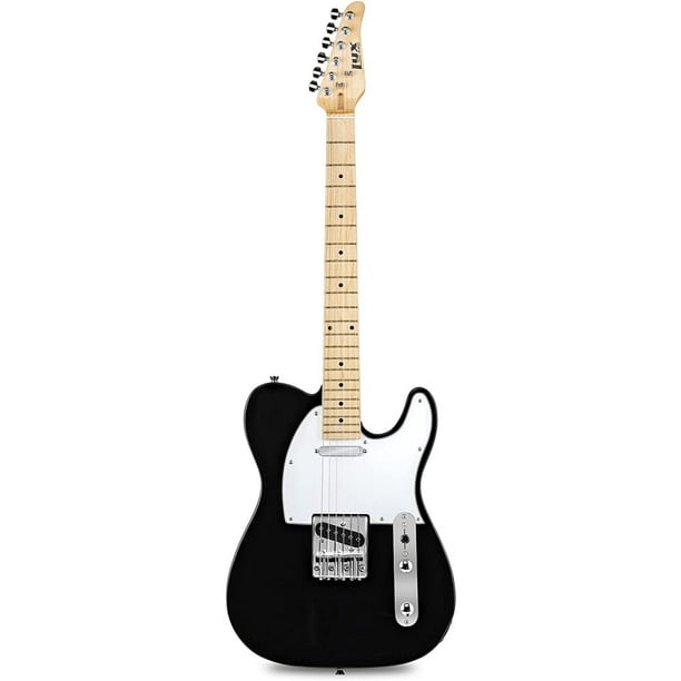 LyxPro Beginner 30" Telecaster Electric Guitar, Paulownia Body, Black ...