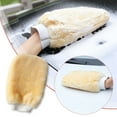 Double Car Wash Gloves Lint Scrubber High Density Car Wash Wool Glove