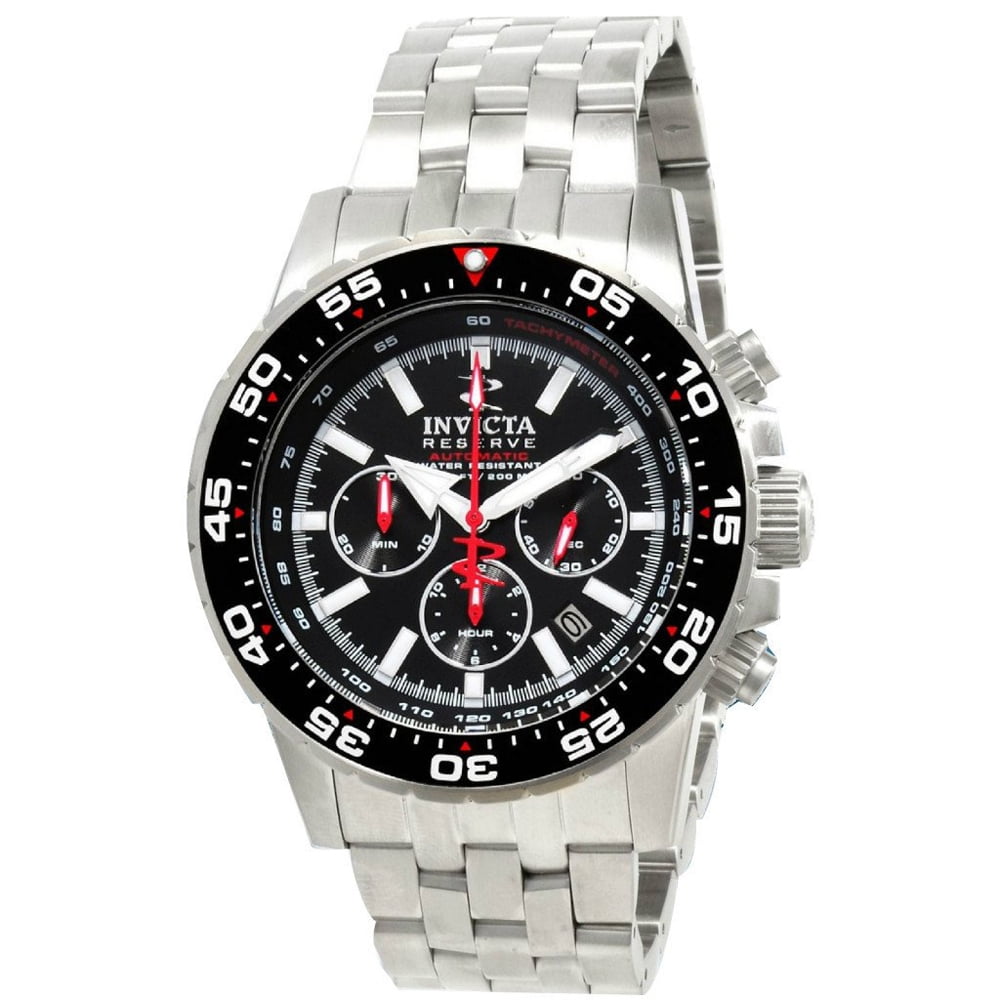 Invicta Men's 1468 Reserve Ocean Master Black Dial Stainless Steel ...