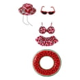 23" Porch Goose Outfit, Summer Swimsuit Costume with Hat and Swim Ring ...