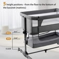 Nordmiex 3-in-1 Modern Unisex Baby Crib - Adjustable Bedside Sleeper ...