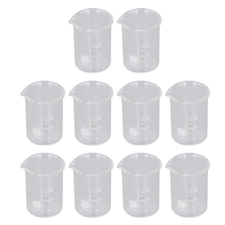 25mL Beaker, Measuring Cups Borosilicate Glass 10PCS With Scale Mark ...