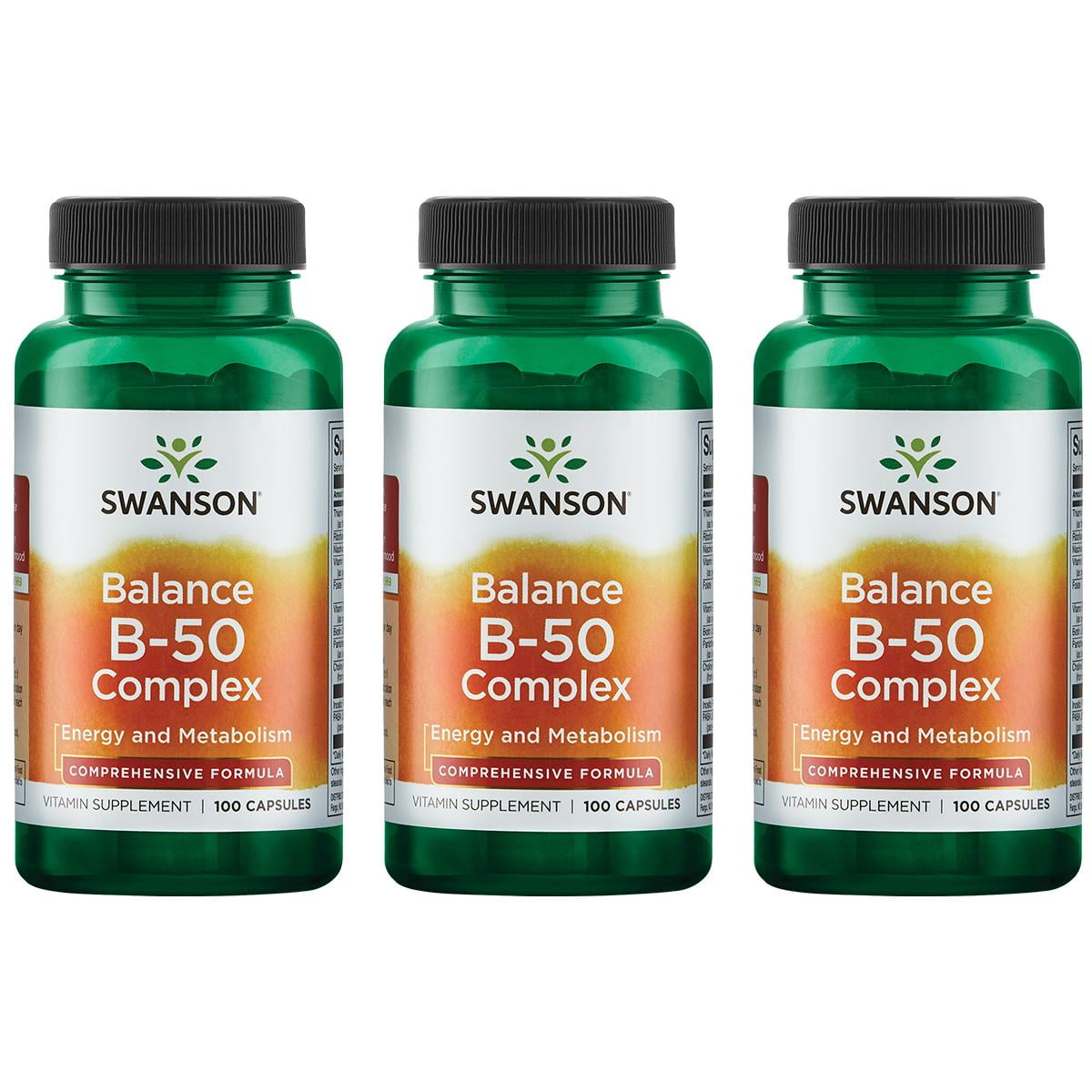 Swanson Balance B-50 Complex 100 Caps 3 Pack - Walmart.com