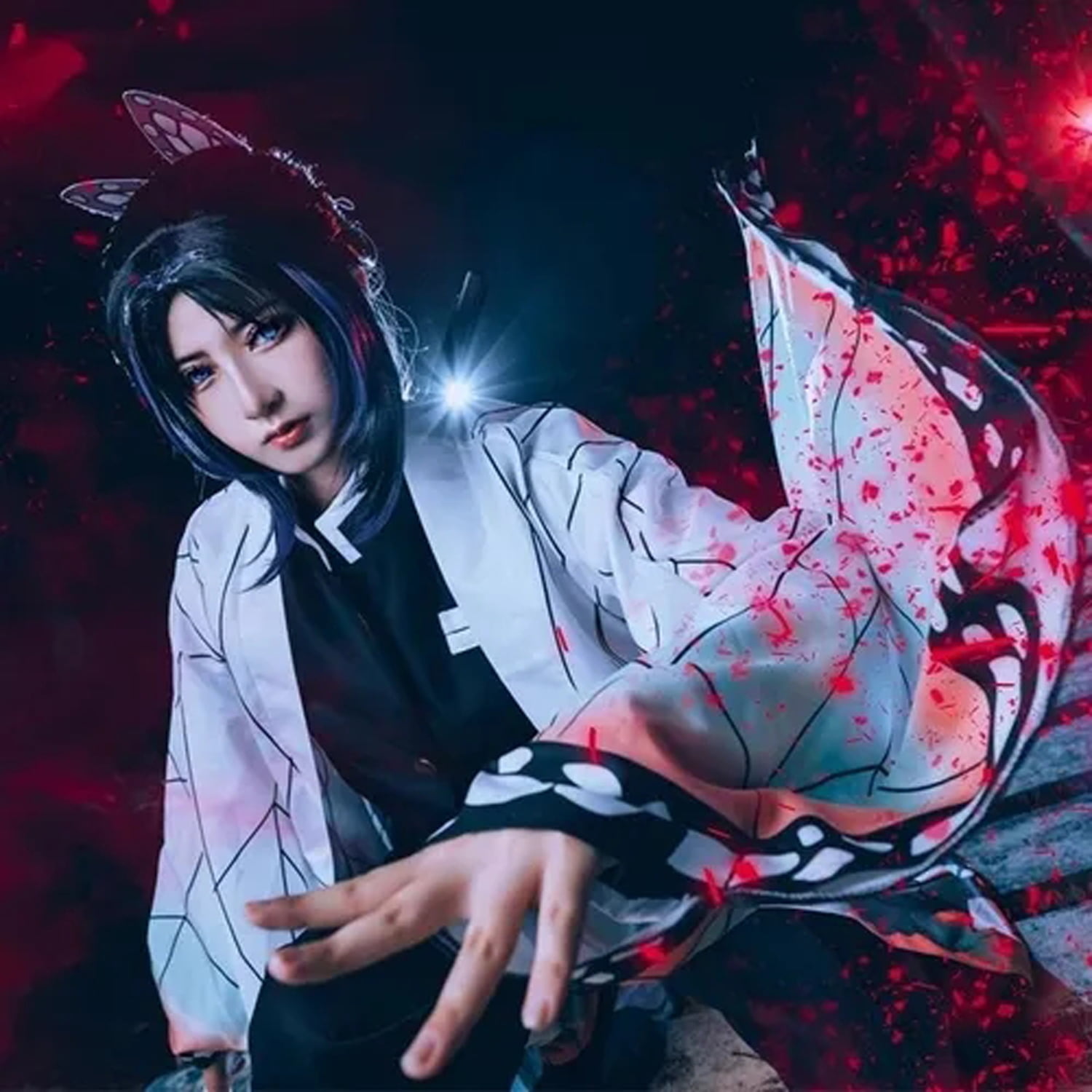 Buy Kochou Shinobu Cosplay Costume Demon Slayer Anime Shinobu Haori ...