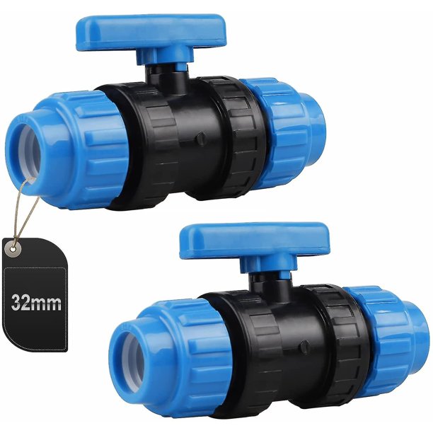 2 Pieces Pp Water Pipe Connector, Pe Pipe Clamp Connector, 32mm (blue ...