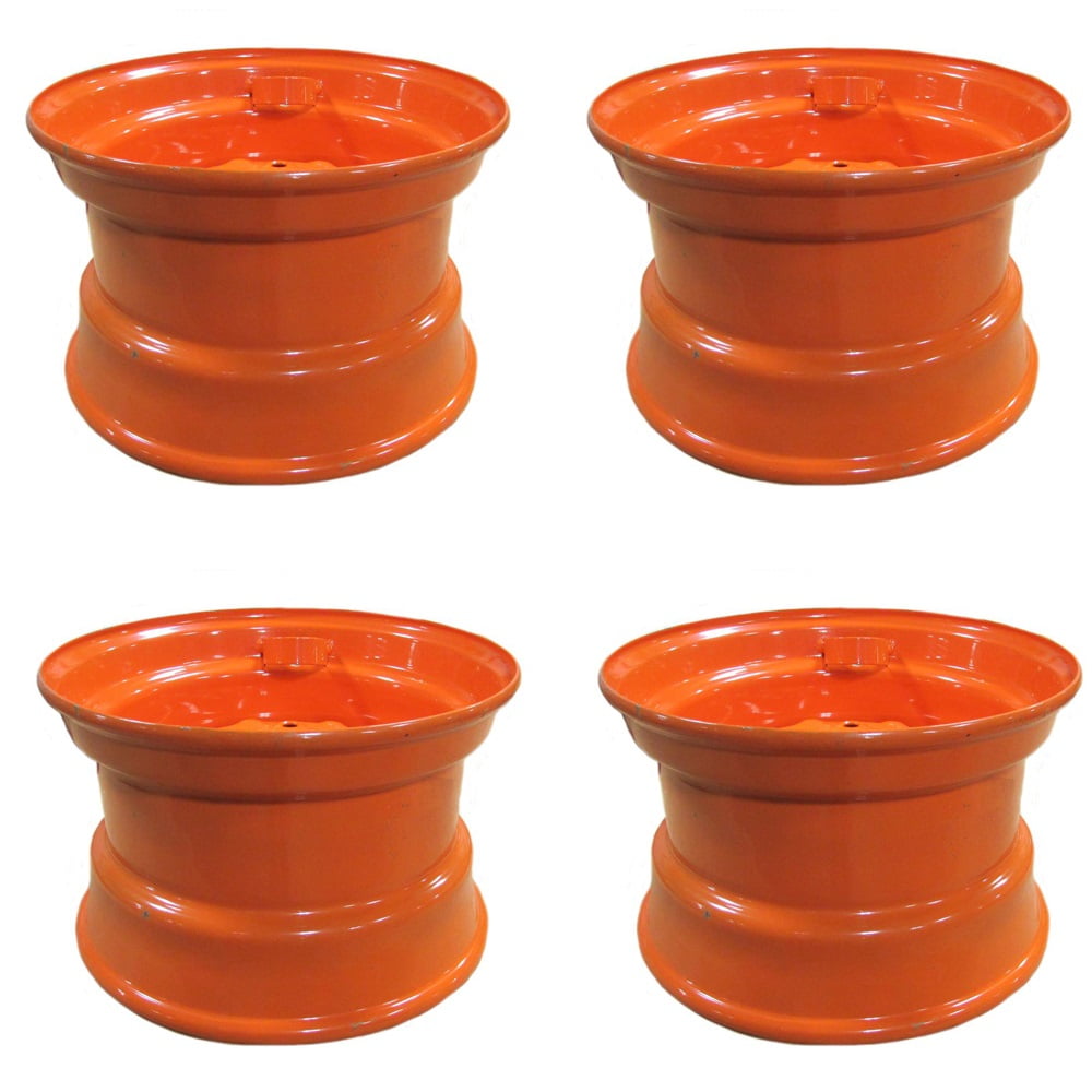 Four (4) 9.75 x 8 x 16.5 Orange Rims for Skid Steer Loaders - Walmart.com