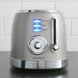 West Bend 2-Slice Stainless Steel Toaster Retro-Style with 4 Functions ...