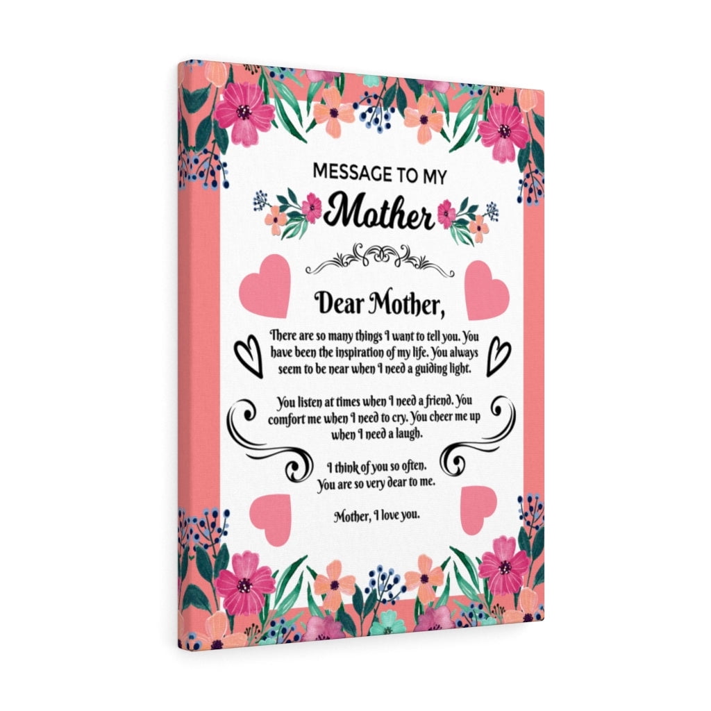 Mom Message Inspiration of my Life Mother Appreciation Wall Art Ready ...