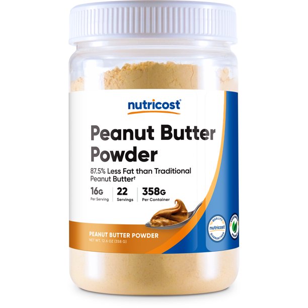 Nutricost Peanut Butter Powder - No Sugar Added (12.6 oz) - Non-GMO ...
