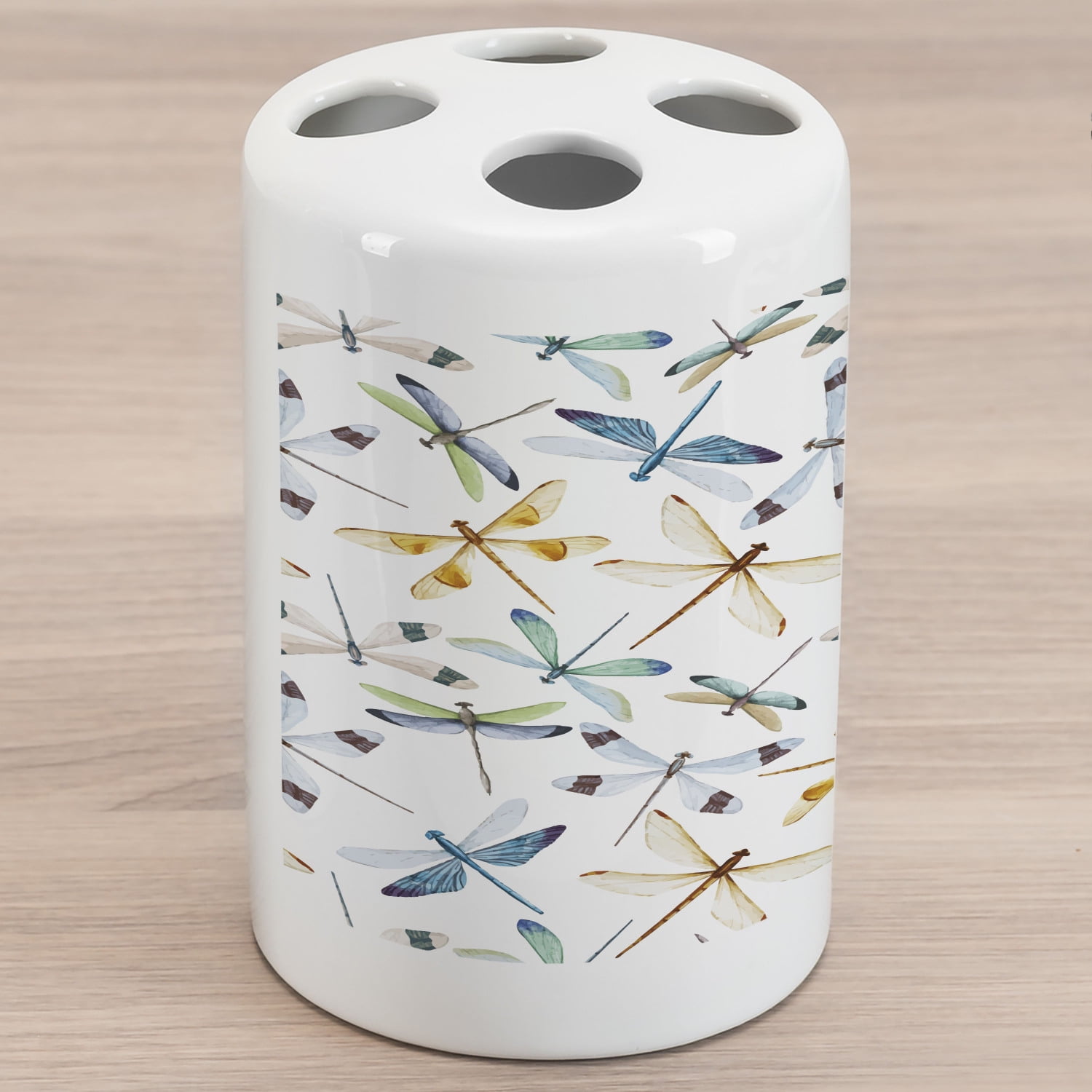 Dragonfly Ceramic Toothbrush Holder, Moth Butterfly Like Bugs in ...