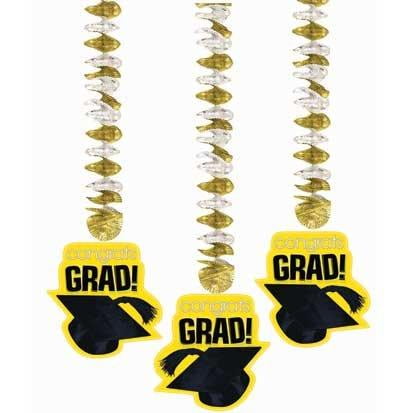 Congrats Grad Yellow Dangling Cutouts - Walmart.com