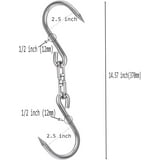 2Pack Swiveling Meat Hook,12mm Heavy Duty 304 Stainless Steel ...