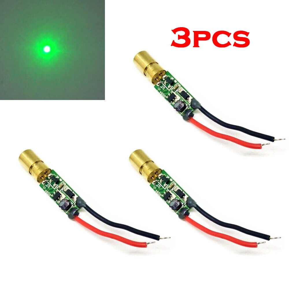 3pcs Mini Green Laser Light 515nm 520nm 5mw Green Laser Diode Dot ...