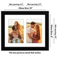 Americanflat 8x10 Double Picture Frame - Displays Two 4x6 Photos or ...