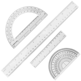 Westcott Protractor and Ruler Set: Clear, 4 pieces - Walmart.com