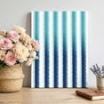 Abstract Blue Stripes Canvas Wall Art for Living Room, Minimalist Navy ...
