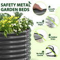 TRAMULL 8x4x2ft Galvanized Raised Garden Bed, Oval Metal Outdoor ...
