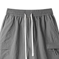 BiZtdJrK Gray Men Summer Lightweight Sports Shorts Multi Pockets ...