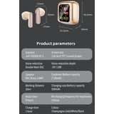 Full Color Touch Screen Earbuds Wireless Bluetooth Earphones 5.4 ...