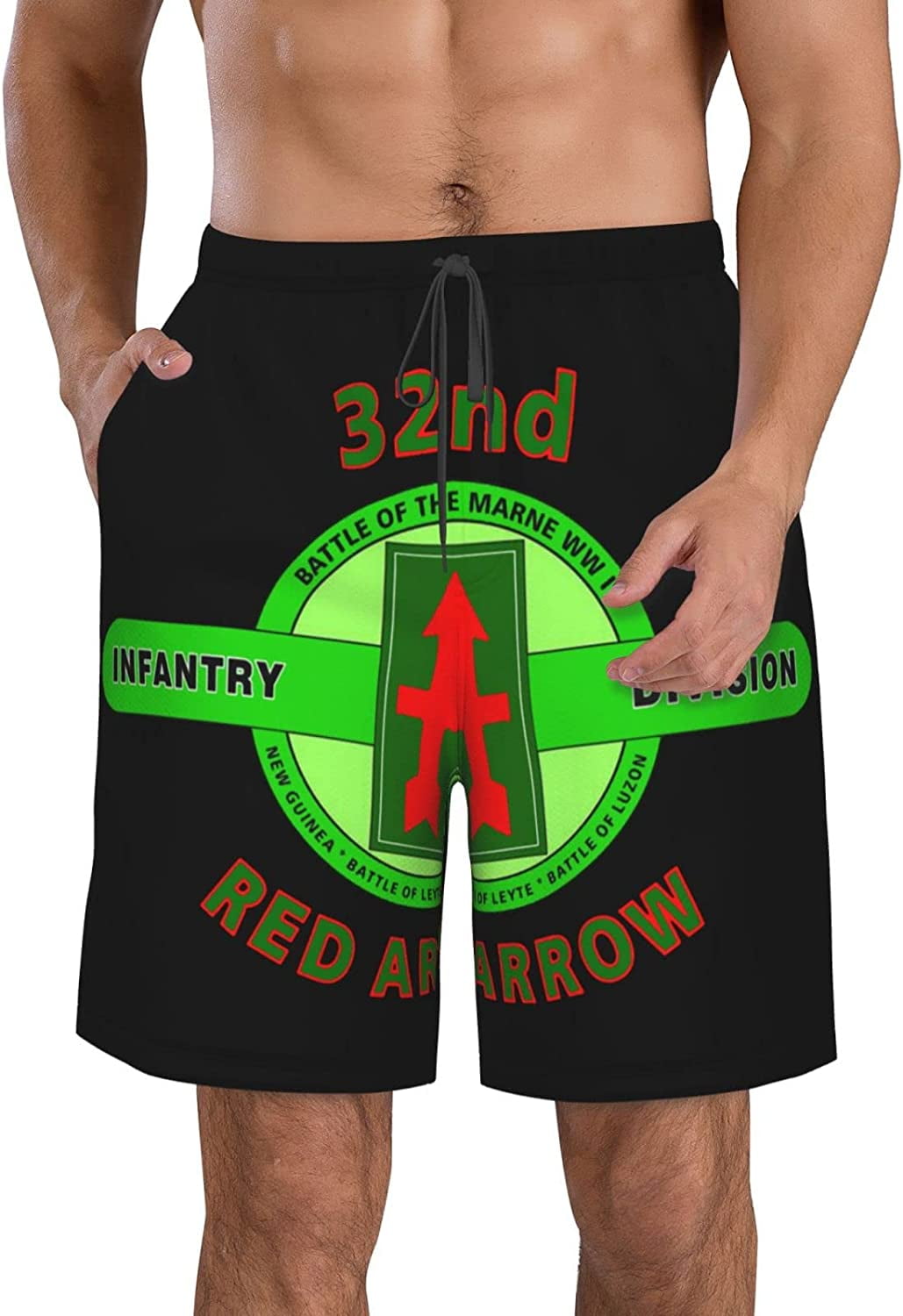 Men's 32nd Infantry Division Red Arrow (2) Shorts Man's Lounge Pants ...