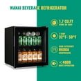 WANAI Small Liquor Beer Bar Front Mini Fridge 1.7 Cu.ft Beverage Cooler ...