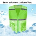 Toptie Mesh Safety Vest Zipper Team Volunteer Uniform Vest, Reflective ...