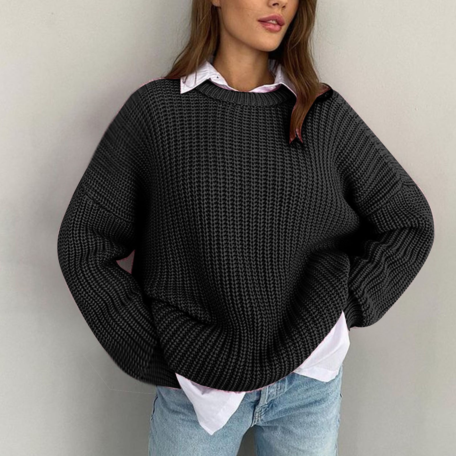 Click here for Rkstn Sweaters For Women Sweater 2023 New Loose Ro... prices