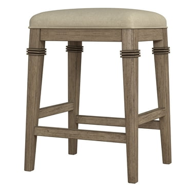 Noble House Lindsey Light Grey Fabric Backless Counter Stools (Set of 2 ...