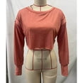 Aellinatey Open Back Workout Tops for Women Long Sleeve Cropped ...