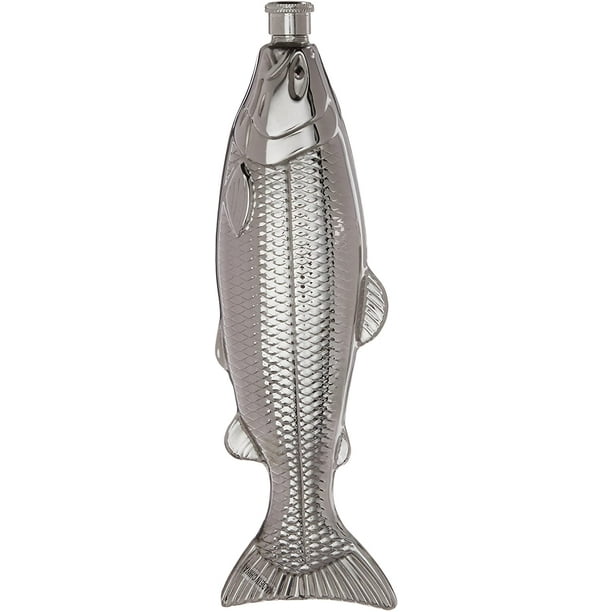 Flasks-Men Stainless-Steel Fish-Shape Liquor-Flask with Funnel Set ...