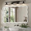 "Irregular Gold-Frame Wall Mirror, Cloud Shaped Asymmetrical Mirror for ...