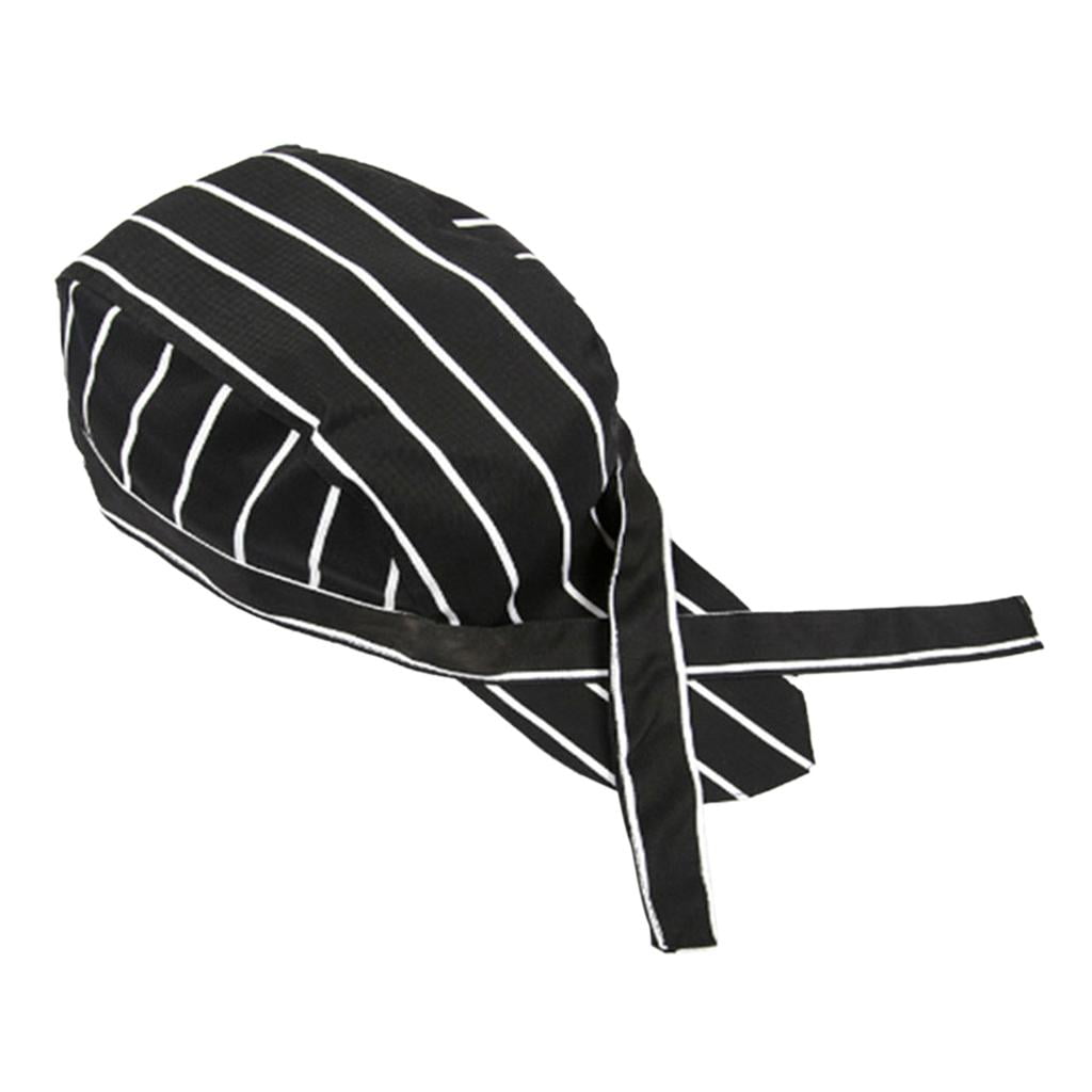 Unisex Kitchen Catering Chef Tie Back Hat Cap Headwrap para Restaurante ...