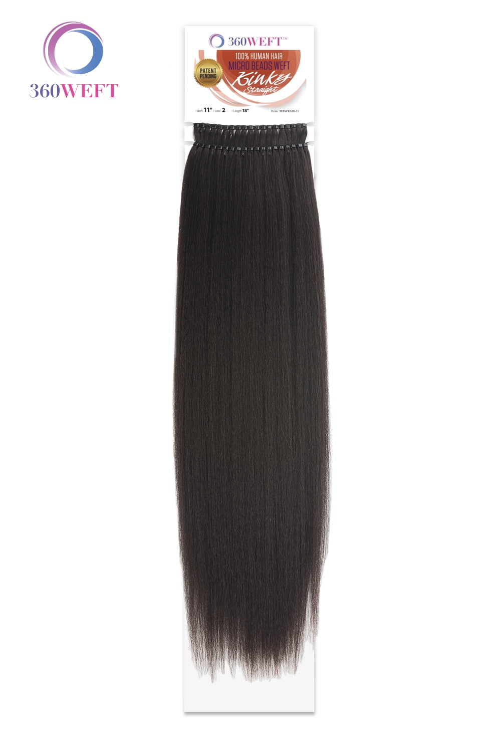 Micro Bead Weaving (weft 11"*2) Kinky 18" - Color 27 - Walmart.com