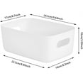 Casewin Plastic Storage Baskets, Plastic Storage Boxes, Stackable ...