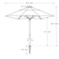 CorLiving 7.5ft Portable Beach Umbrella with Sand/Dirt Anchor and ...