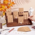 7-Slot Rectangle Wooden Place Earring Display Stands Display Cards ...