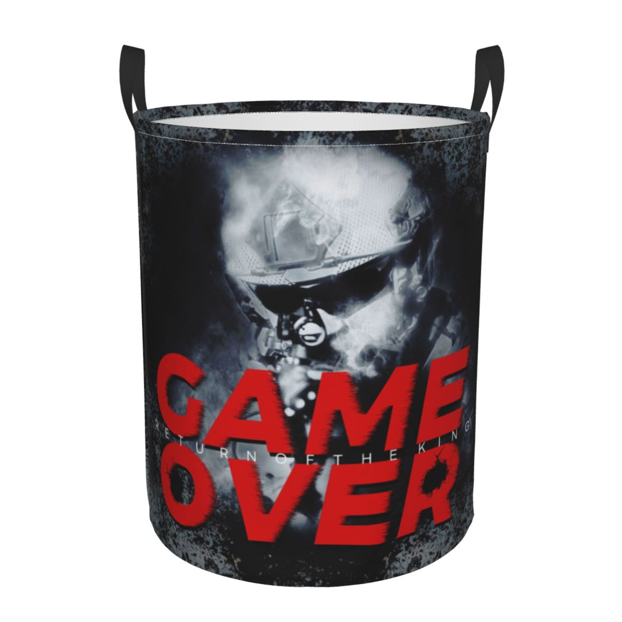 TEQUAN Waterproof Laundry Hampers, Gamer Zone Game Over Pattern Clothes ...