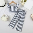 CLOISE 2 Piece Sets for Kids Girls Striped Outfits Ruffle Lounge Sets ...
