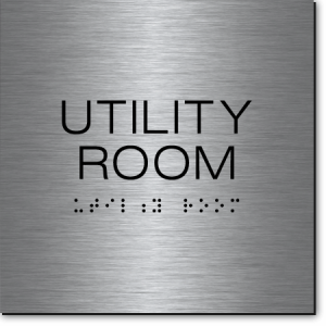 Utility Room Sign-Steel / Black (2 Units) - Walmart.com