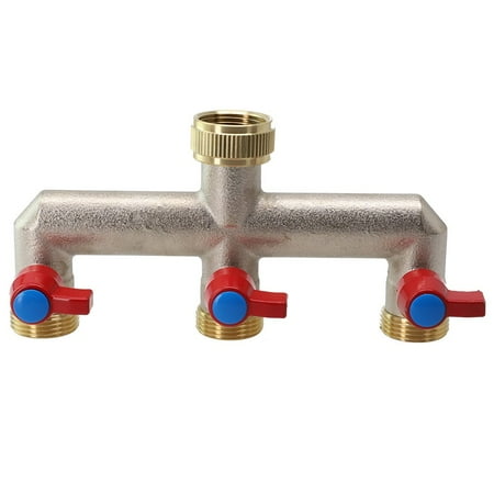 3-way Brass Faucet Distributor 3/4" Water Distributor Garden Hose ...