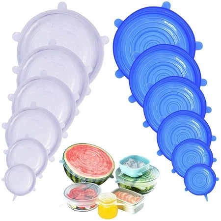 Stretchable silicone lids, 12 pieces, reusable silicone cover ...