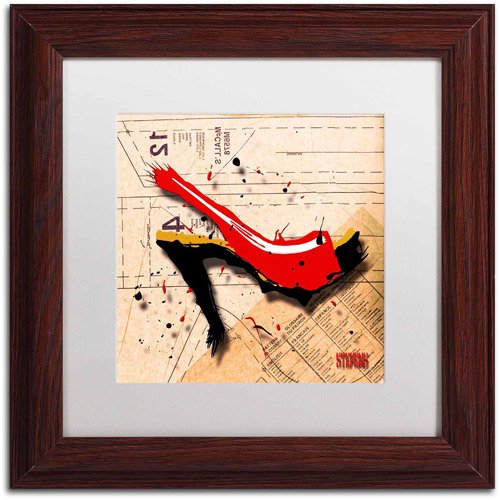 Trademark Fine Art "Suede Heel Red" Canvas Art by Roderick Stevens ...