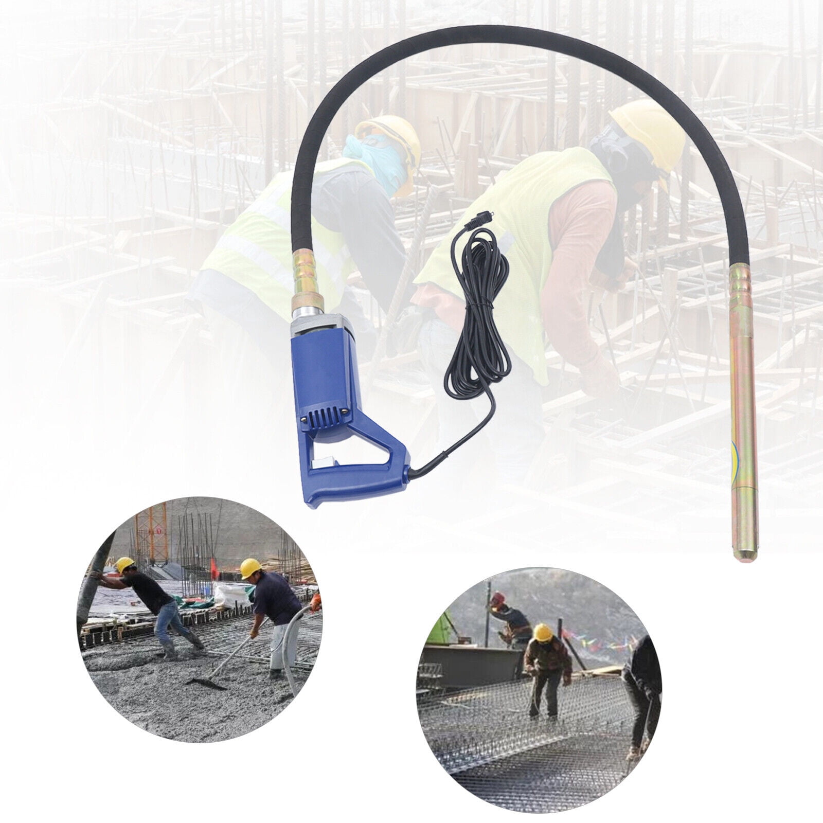 800W Electric Concrete Vibrator Handheld Air Bubbles Poker Remover ...