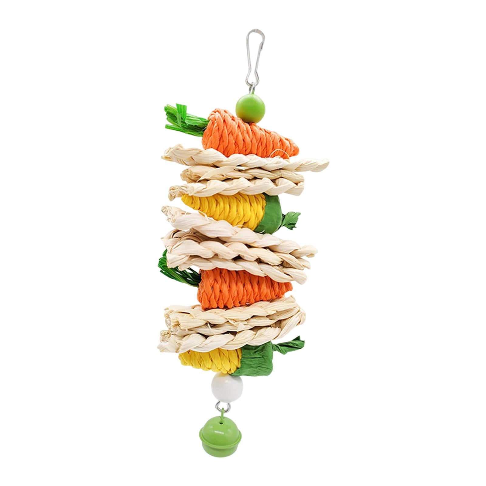 Bird Chewing Toy Tearing Toy Cage Bite Hanging Swing Perch Training ...